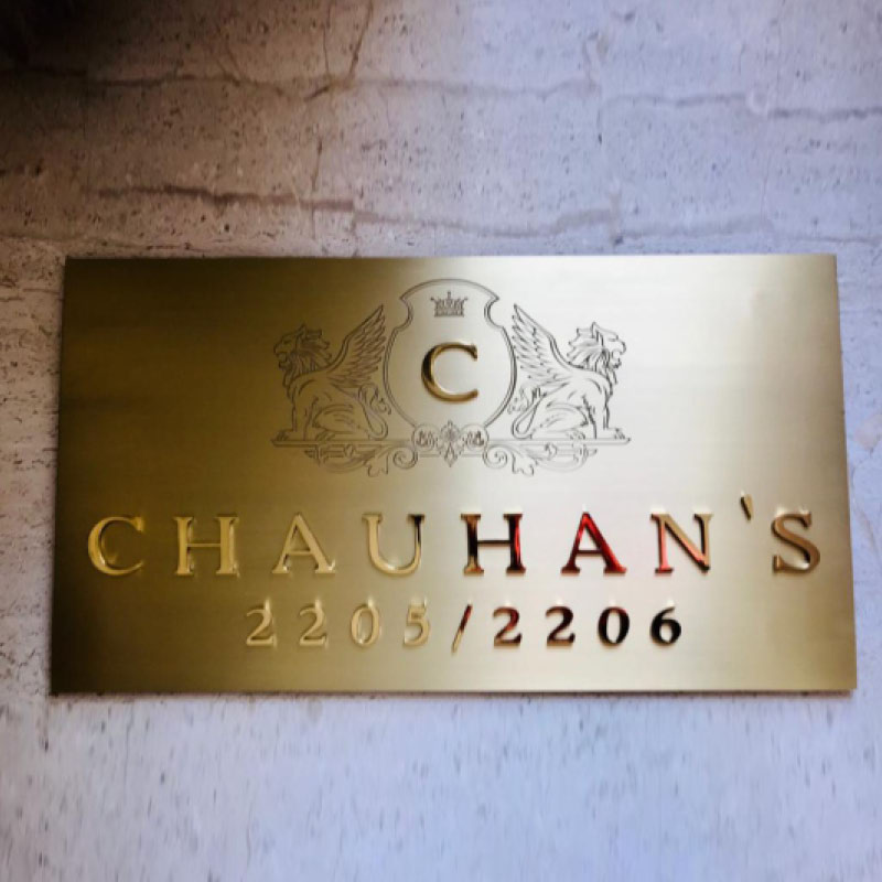 Chauhans – Door Nameplates, Nameplates Mumbai, Designer Nameplates.